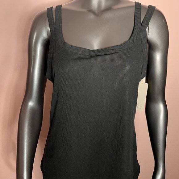all in motion | Tops | Nwt Fitted Athletic Double Strapped Black Tank ...